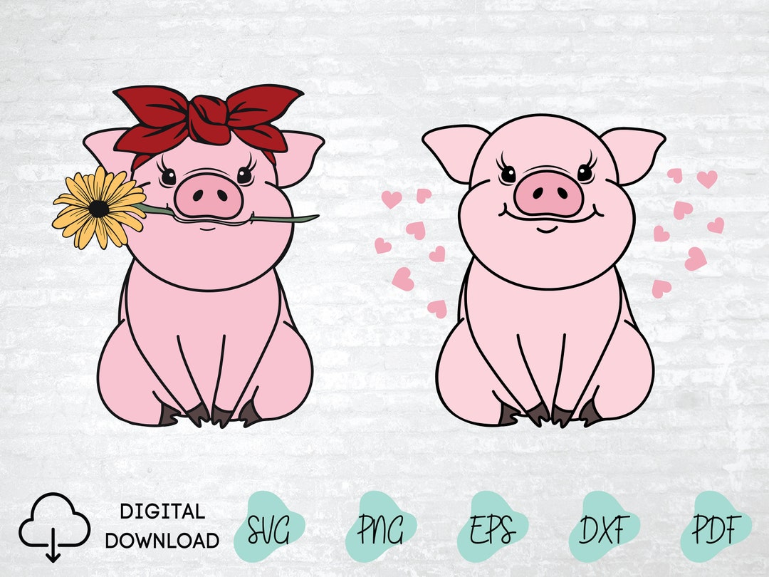 Pig SVG Pig Lover SVG Mini Pig Svg Cute Pig Svg Baby Pig - Etsy