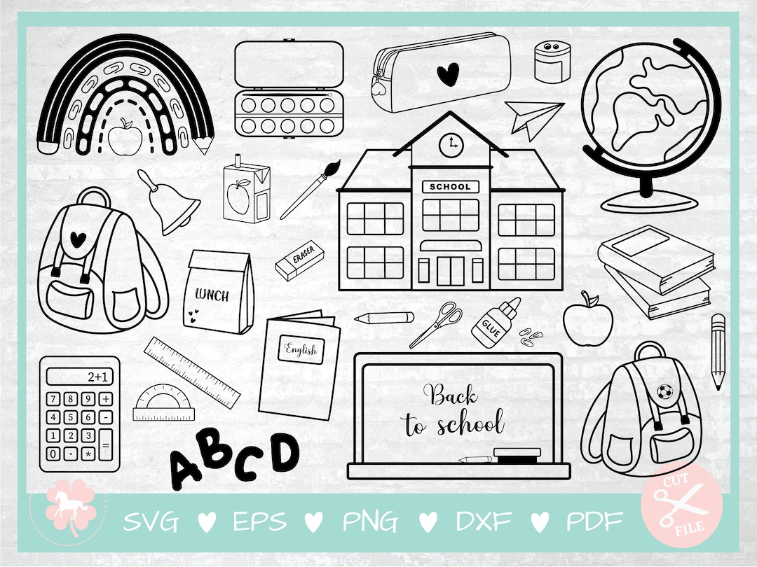 Bundle Svg School Svg School Commercial Cut File Elementary - Etsy