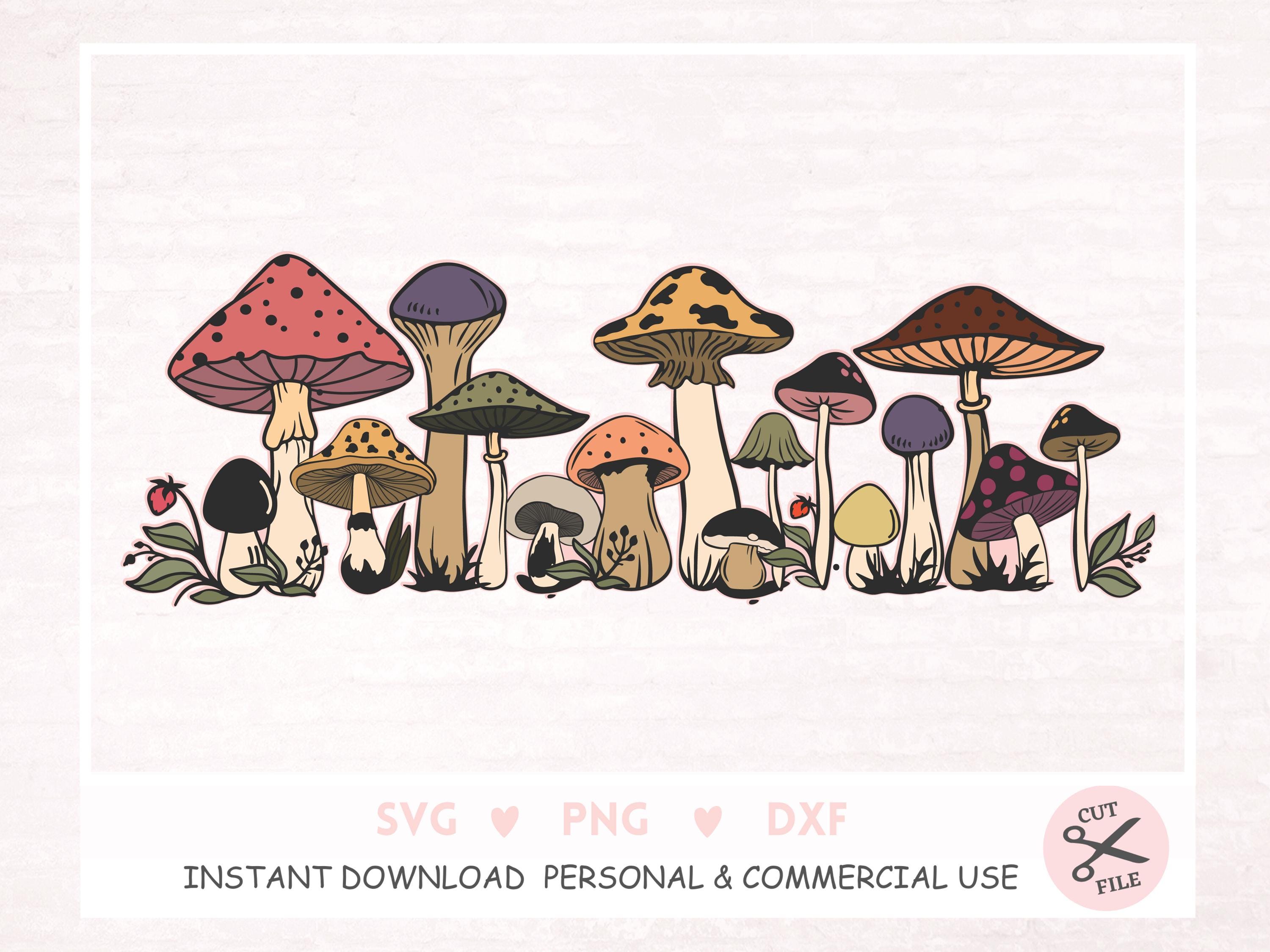 Mushrooms Svg Bundle Mushroom Svg, Fungi Clipart Cute Mushroom Svg - Etsy