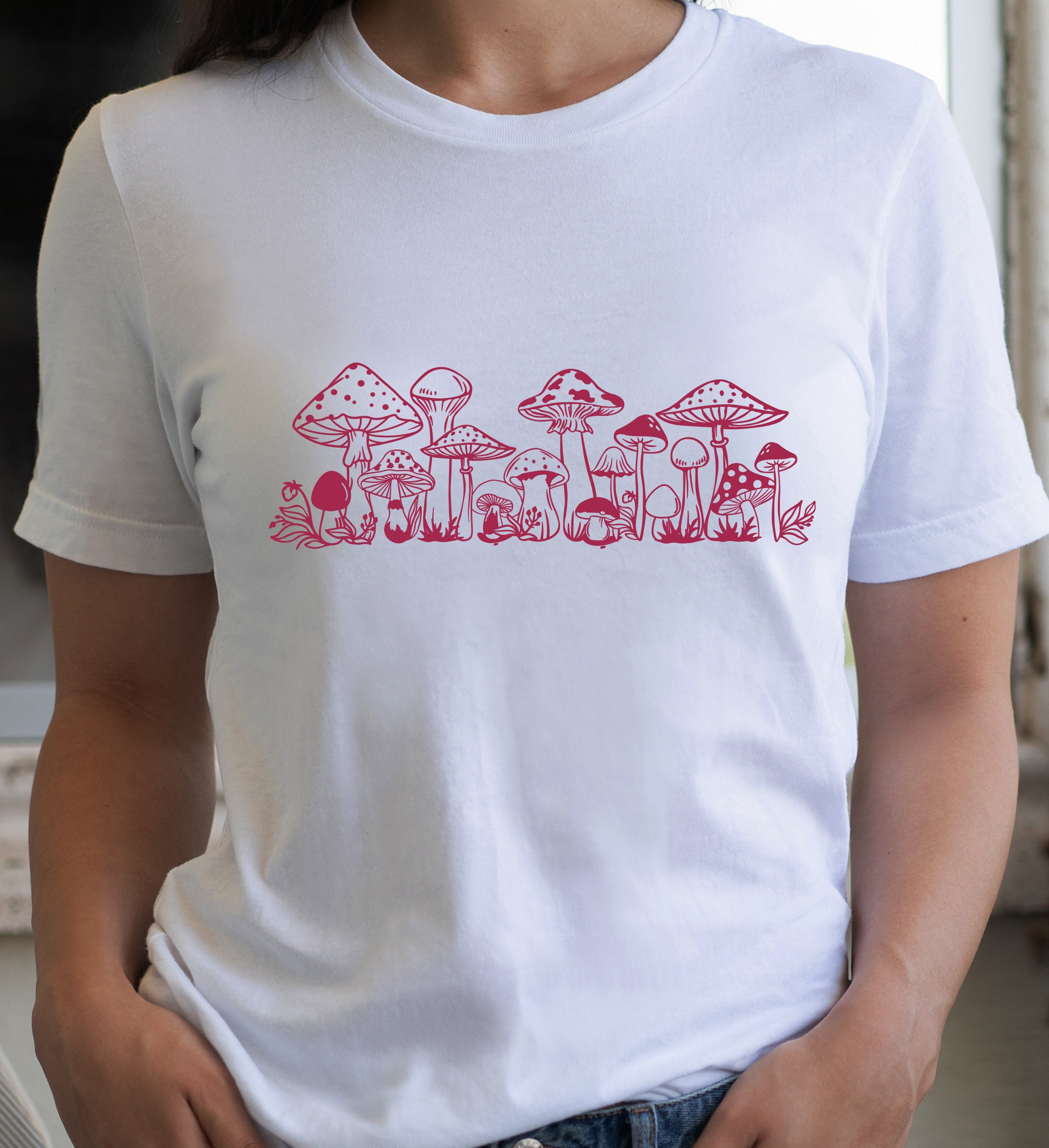 Row of Mushrooms Svg Bundle Mushroom Svg Fungi Clipart Cute - Etsy