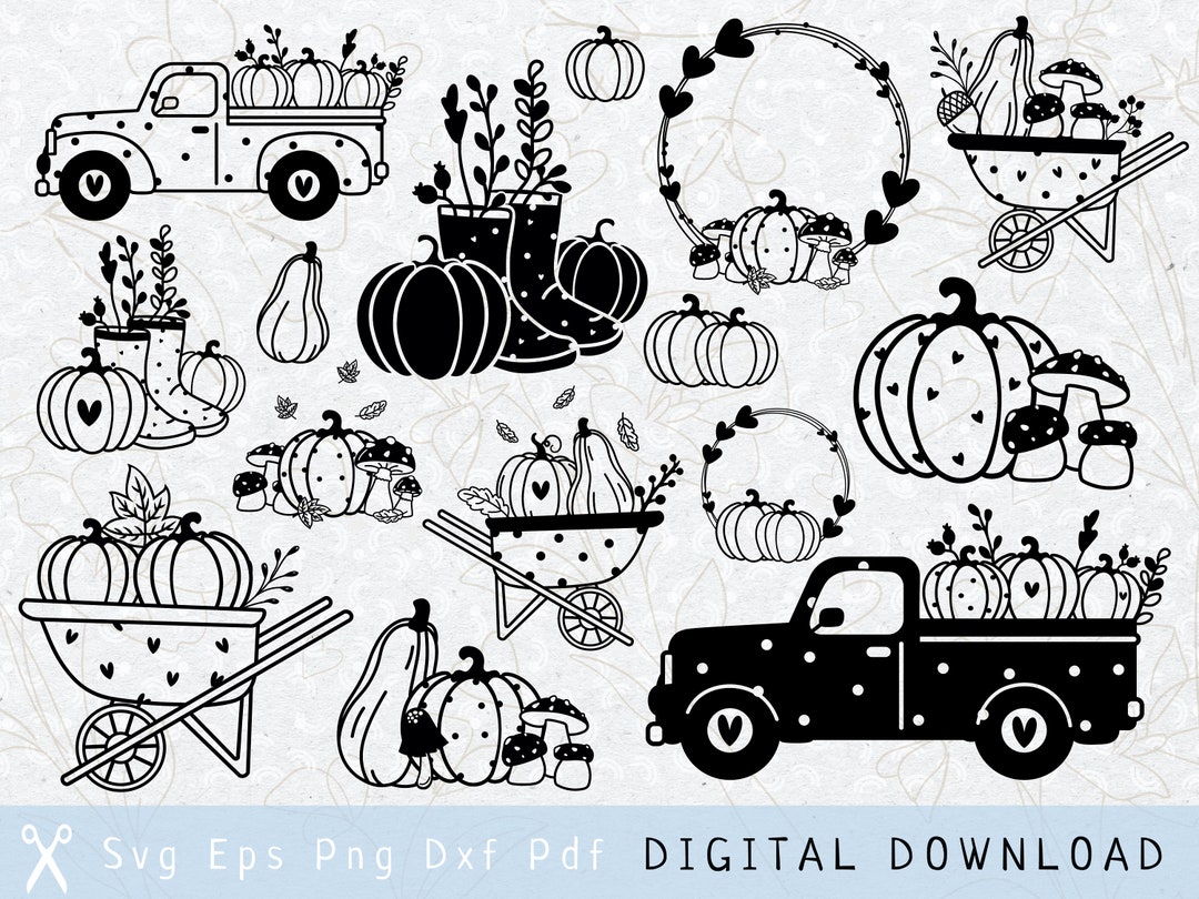 Autumn Plotter File SVG DXF PNG Hello Fall Greeting Cricut Leaf ...