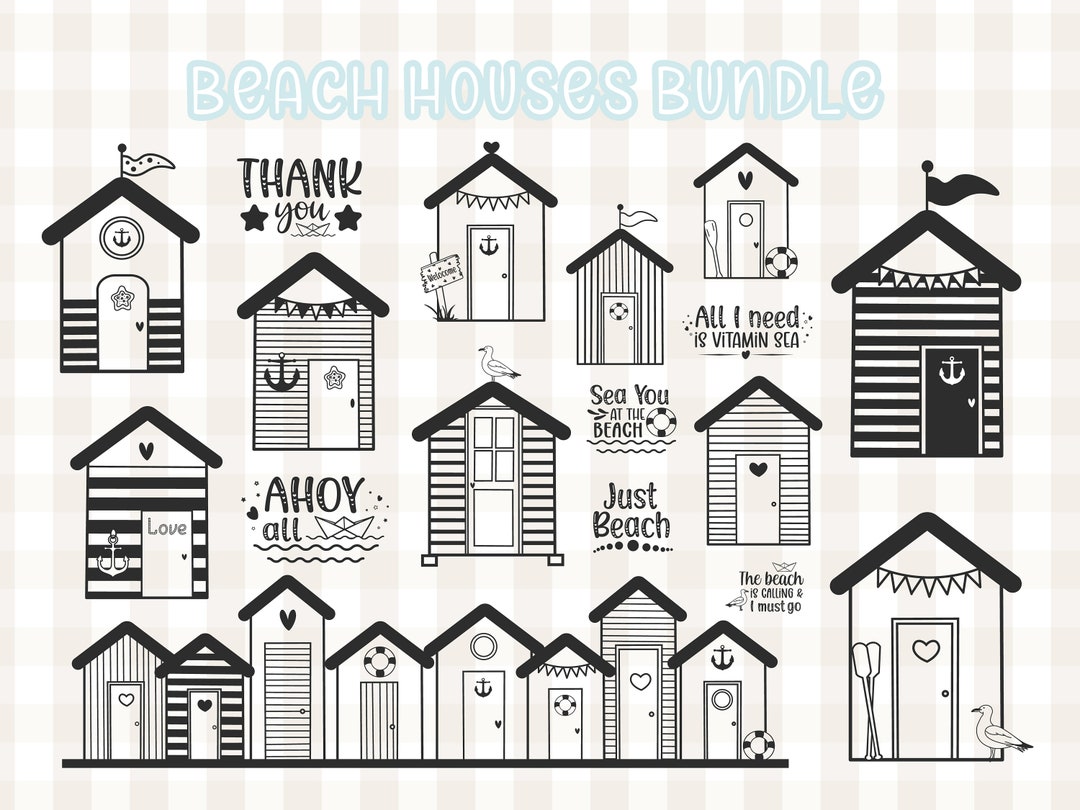 Plotterdatei Strandhäuser SVG Beachful svg Beache Bag svg Strandhaus Strand Person Geschenk ...