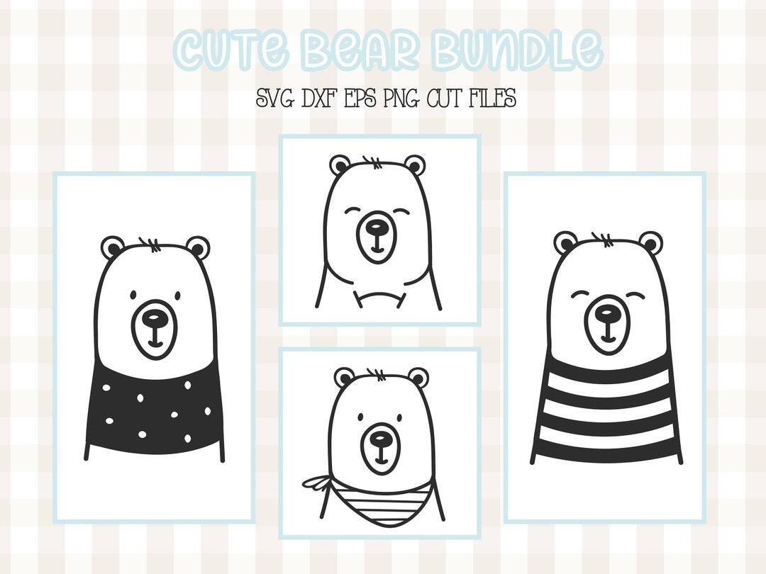 Plotter File Bear Svg Teddy Bear SVG PNG Plotting T-shirt Vector Cricut Brother Canvas ...