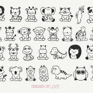 Animal Body Plotter File Svg Dxf Png Jpg Pdf Unicorn Cricut Bunny ...