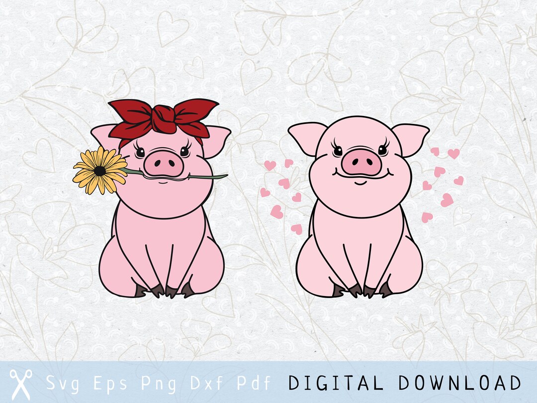 Pig SVG Pig Lover SVG Mini Pig Svg Cute Pig Svg Baby Pig Svg Pig Face ...