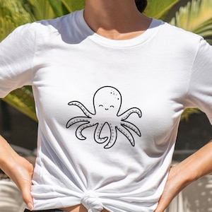 Cute Octopus SVG Baby Octopus Clipart Kawaii Octopus Cut File for ...