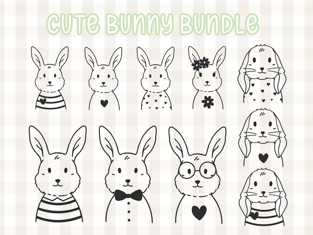 Plotterdatei Bunny Cute Animals for Kids Spring Gift Cute Bunny Svg Rabbit Svg-for-cricut Easter ...