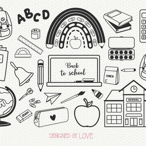 Bundle Svg School Svg School Commercial Cut File Elementary School ...