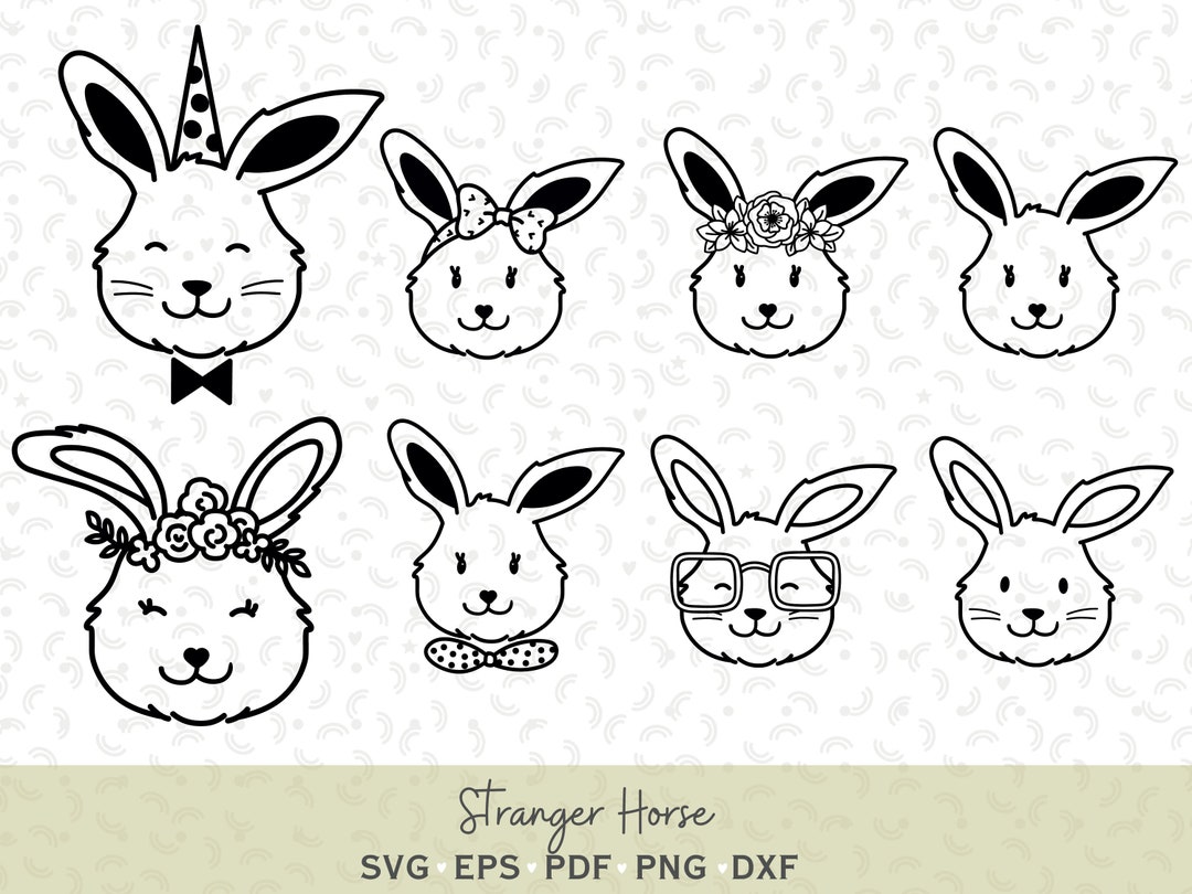 Spring Bunny Plotter File Svg Dxf Eps Png Jpg Pdf Baby Animal Cricut ...