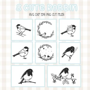 Robin Svg Files for Cricut Bird Vector Files for Laser Cnc Project Dxf ...
