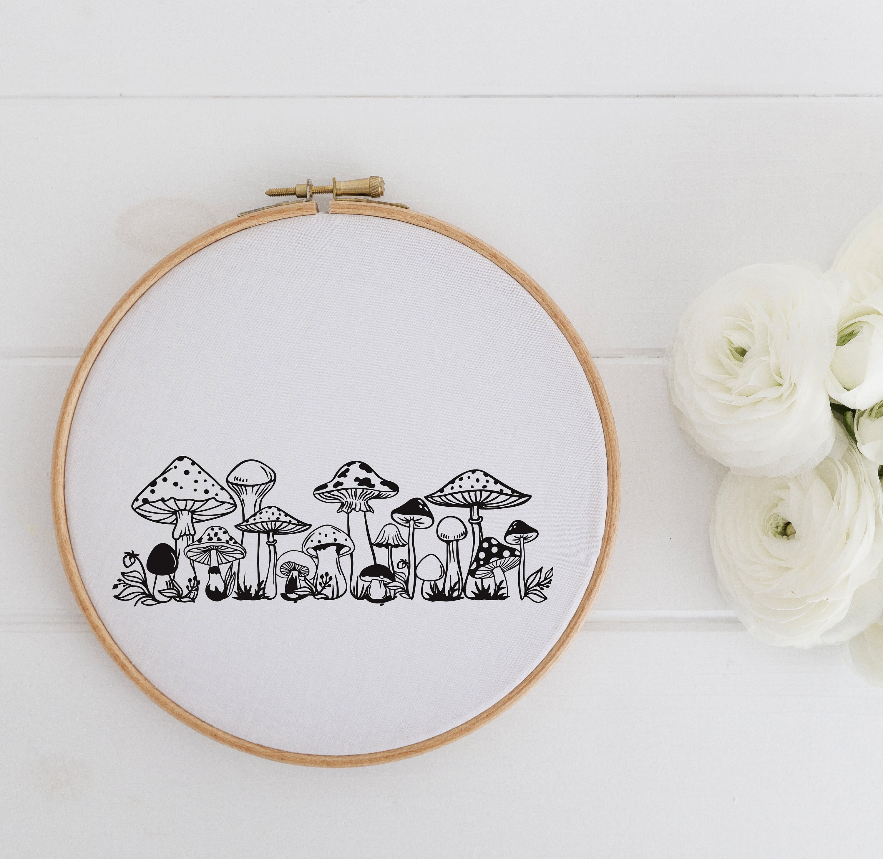 Row of Mushrooms Svg Bundle Mushroom Svg Fungi Clipart Cute - Etsy