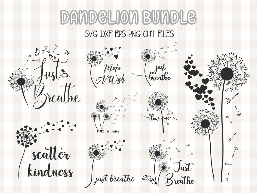 Dandelion Svg Bundle, Dandelion Svg, Cut Files for Cricut, Silhouette ...