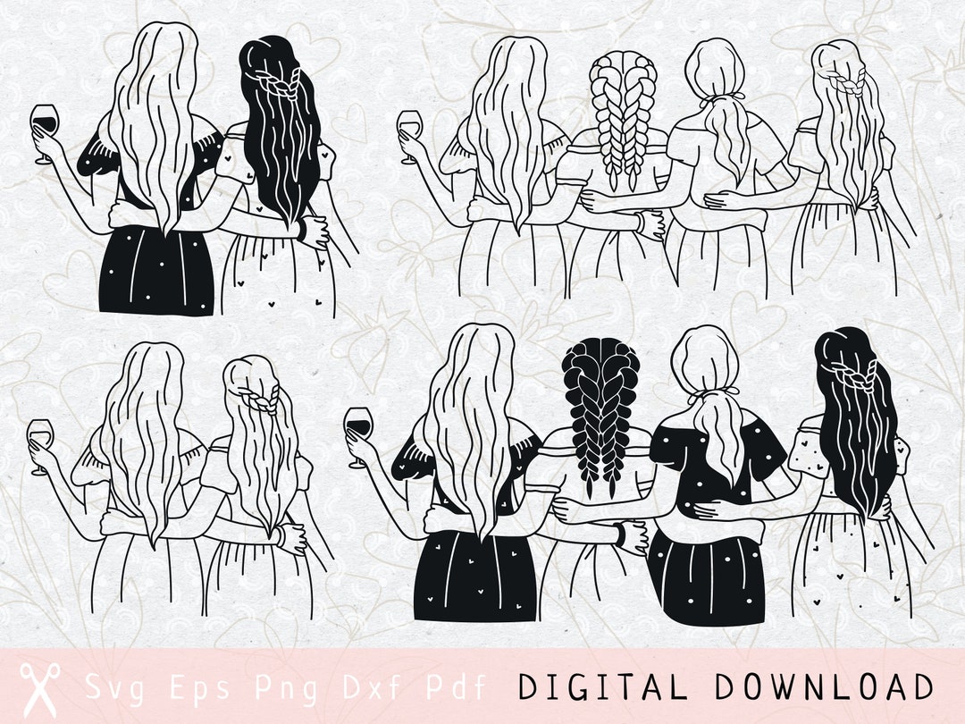 Best Friends Svg Besties Svg Best Girlfriends Svg Friends Forever Svg ...