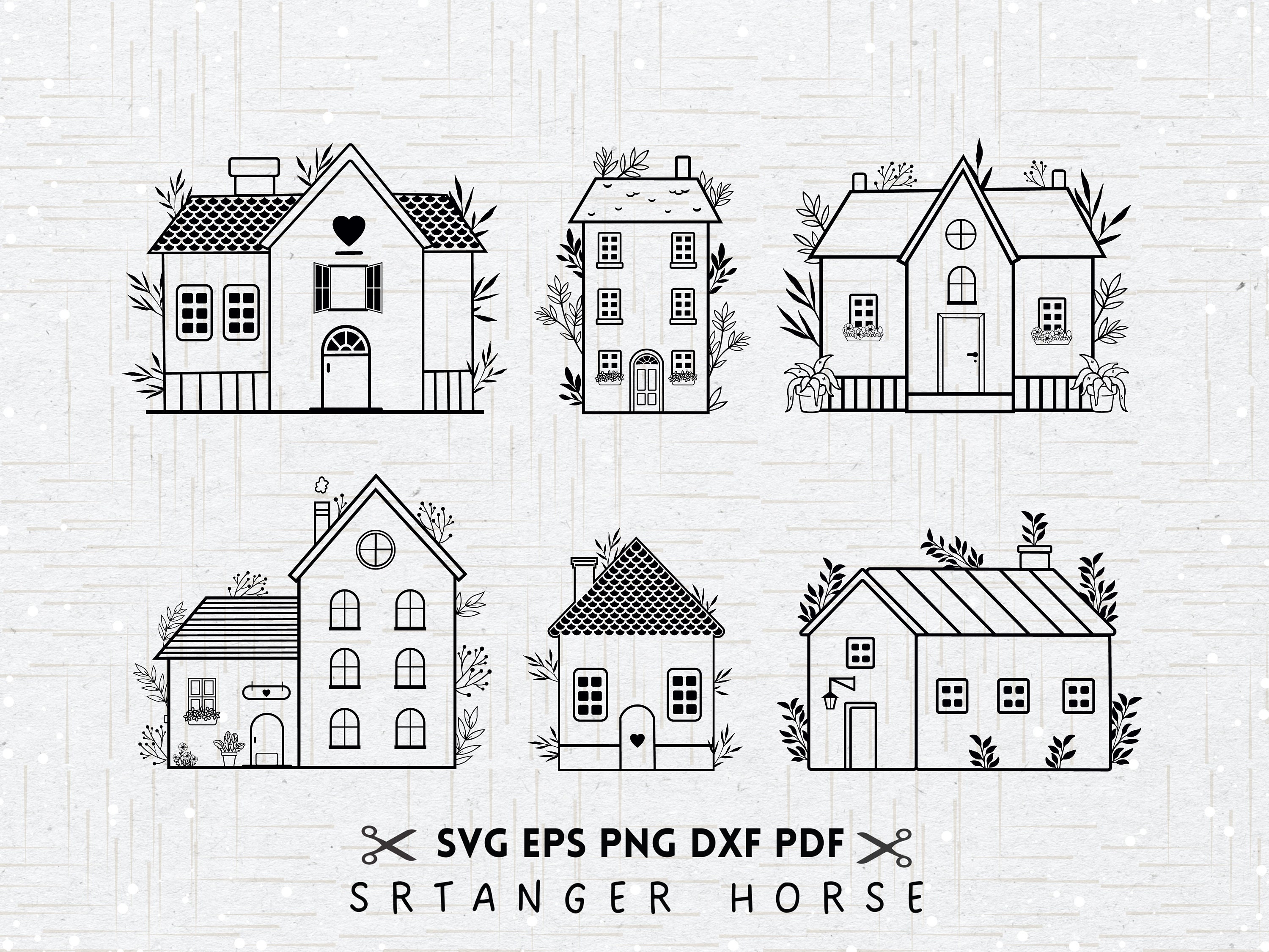 Little House Svg Scandinavian Houses SVG Nordic Svg Floral - Etsy