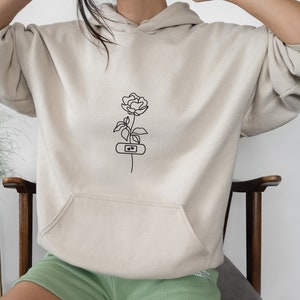 Flower With Bandage Svg Wildflower Svg Bandaid Clipart - Etsy