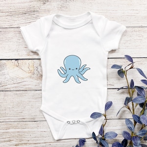 Cute Octopus SVG Baby Octopus Clipart Kawaii Octopus Cut File for ...