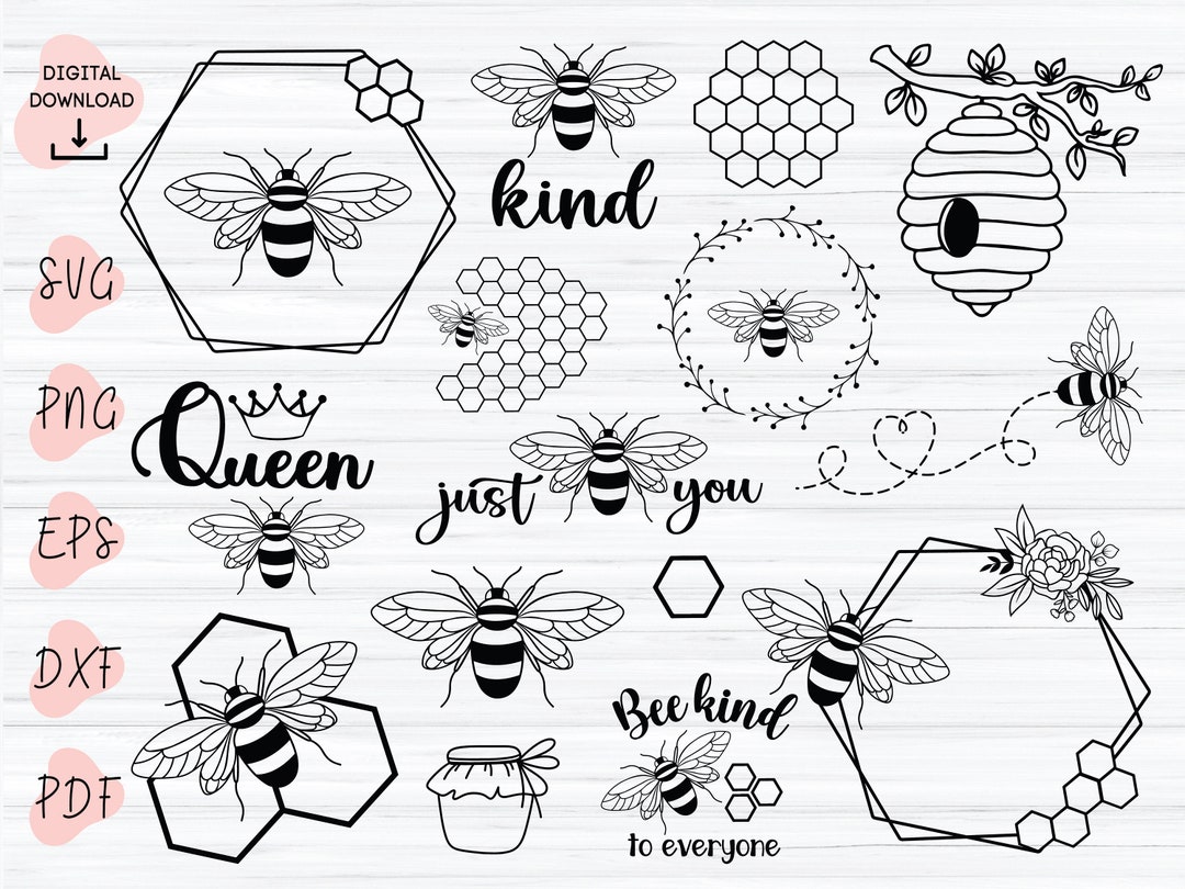 15 Bee Svg Bundle Honey Bee Svg Queen Bee Svg Bee Kind Svg - Etsy Finland