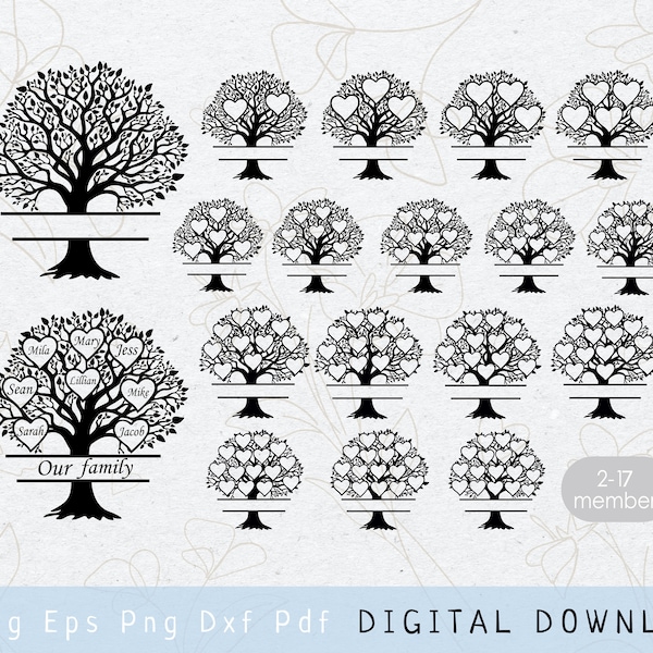 Family Tree Round Svg - Etsy