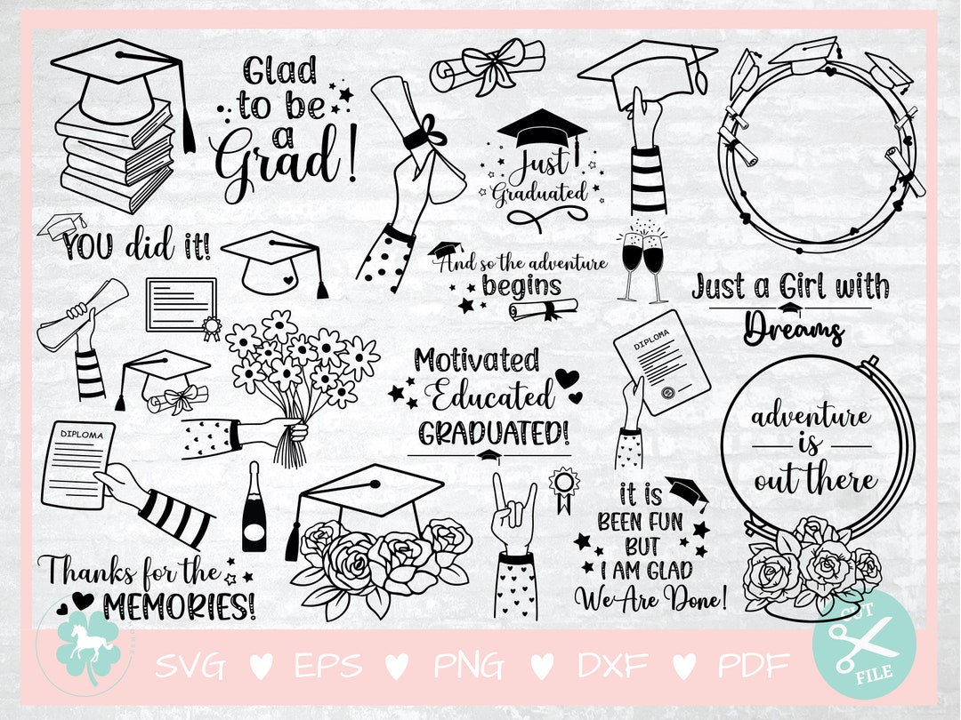 Bundle School Graduation SVG Cut File School Graduation - Etsy