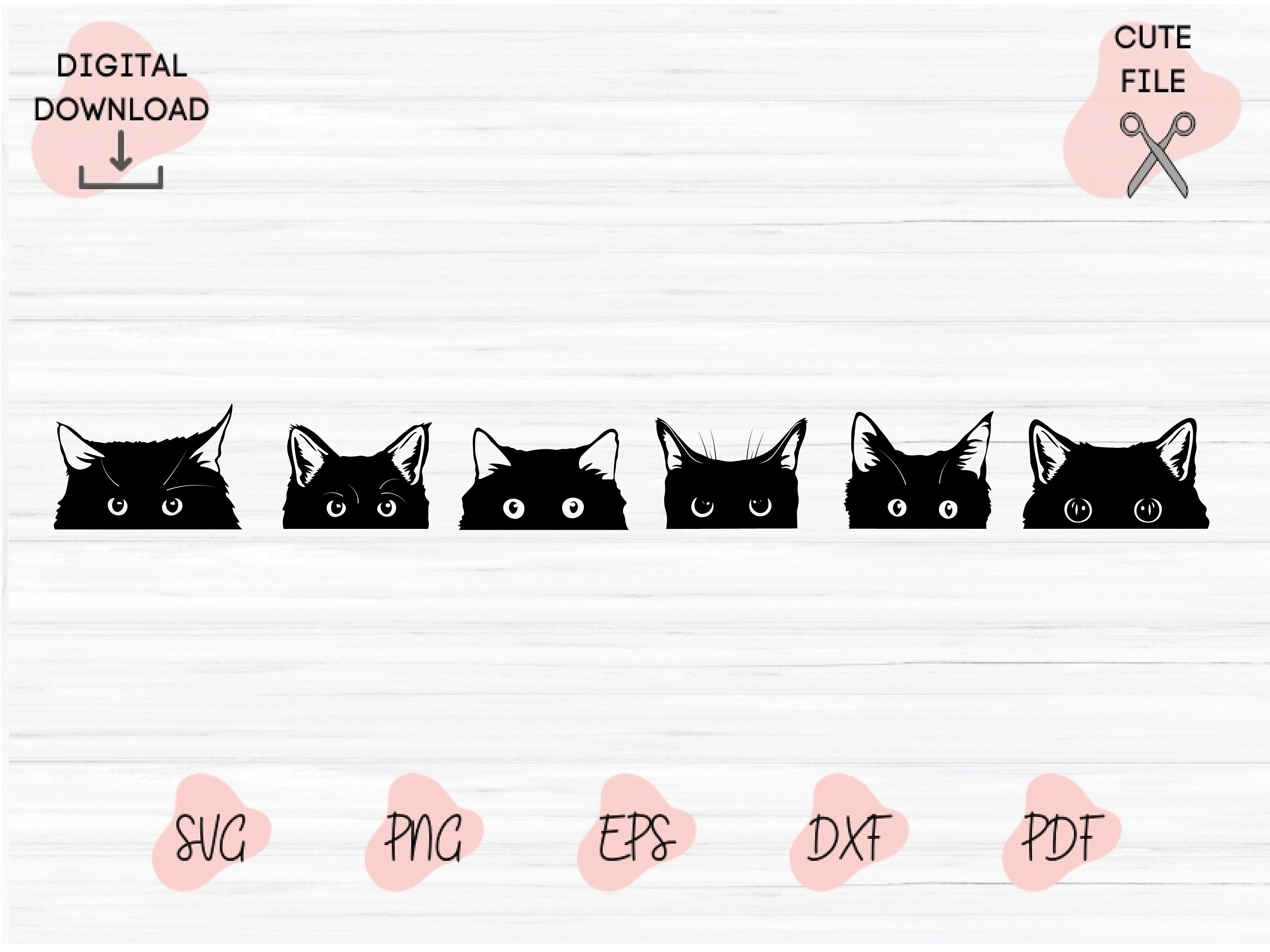 Cat SVG Black Cat Svg Peeking Cat Clipart Peeping Cat SVG - Etsy Australia