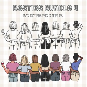 Best Friends Clipart, Besties Clipart, Sisters Stick Together ...