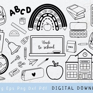 Bundle Svg School Svg School Commercial Cut File Elementary - Etsy