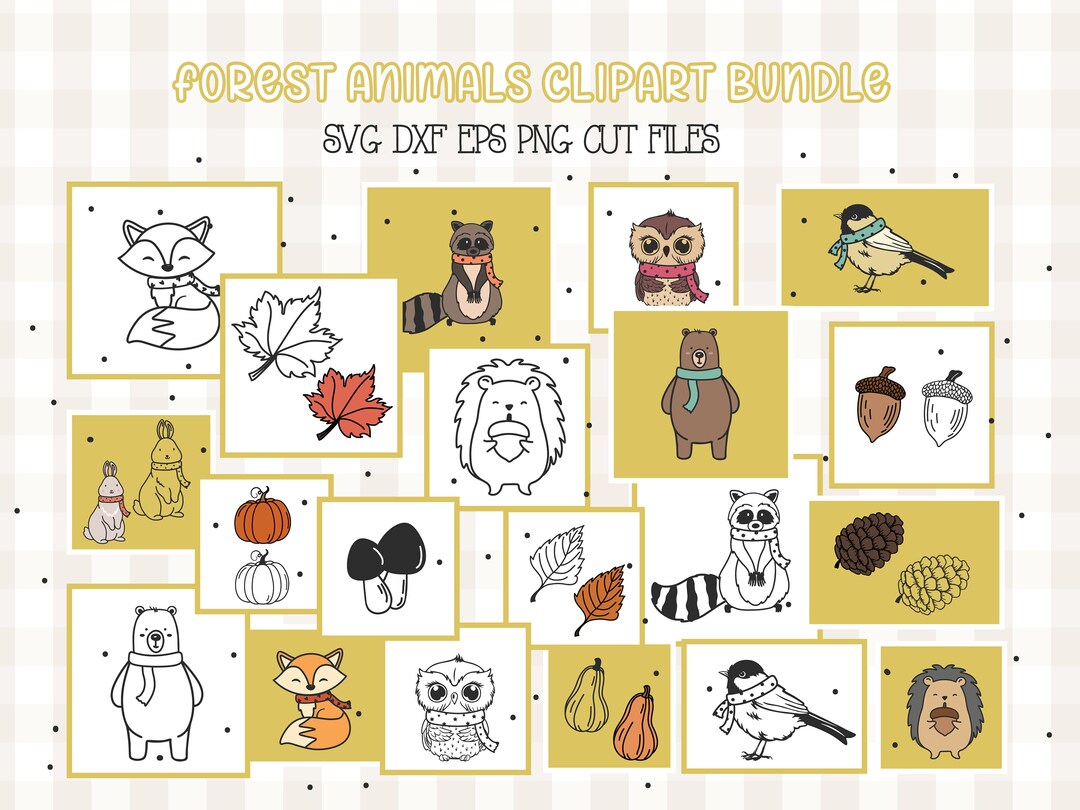Cute Forest Animals Svg Bundle Forest Animal Svg Forest Animal Cricut ...