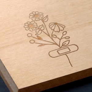 Flower With Bandage Svg Wildflower Svg Bandaid Clipart - Etsy