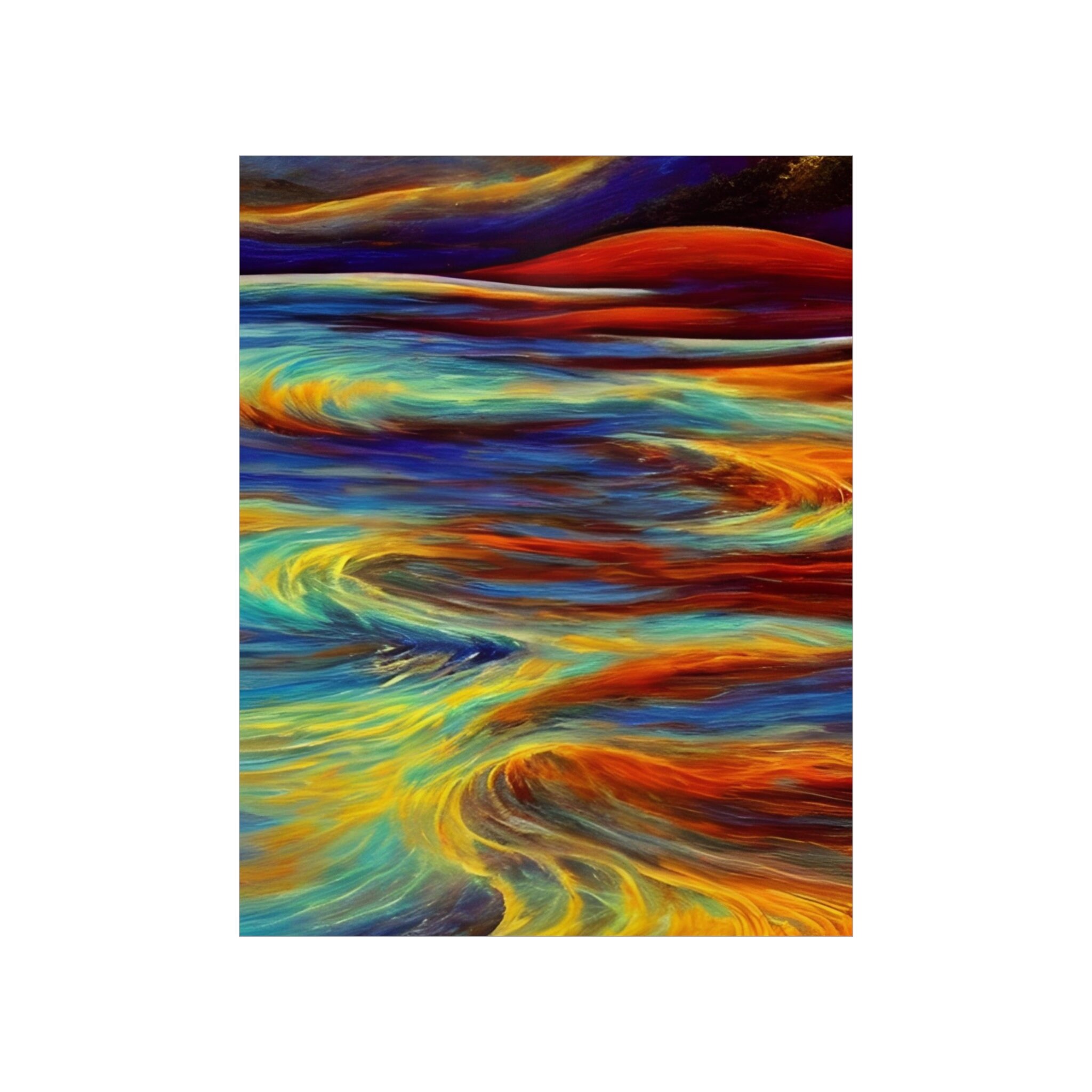 Colorful Abstract Ocean Poster - Etsy