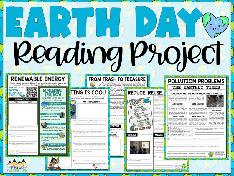 Earth Day Reading Project Earth Day Activities for Kids Learn About ...
