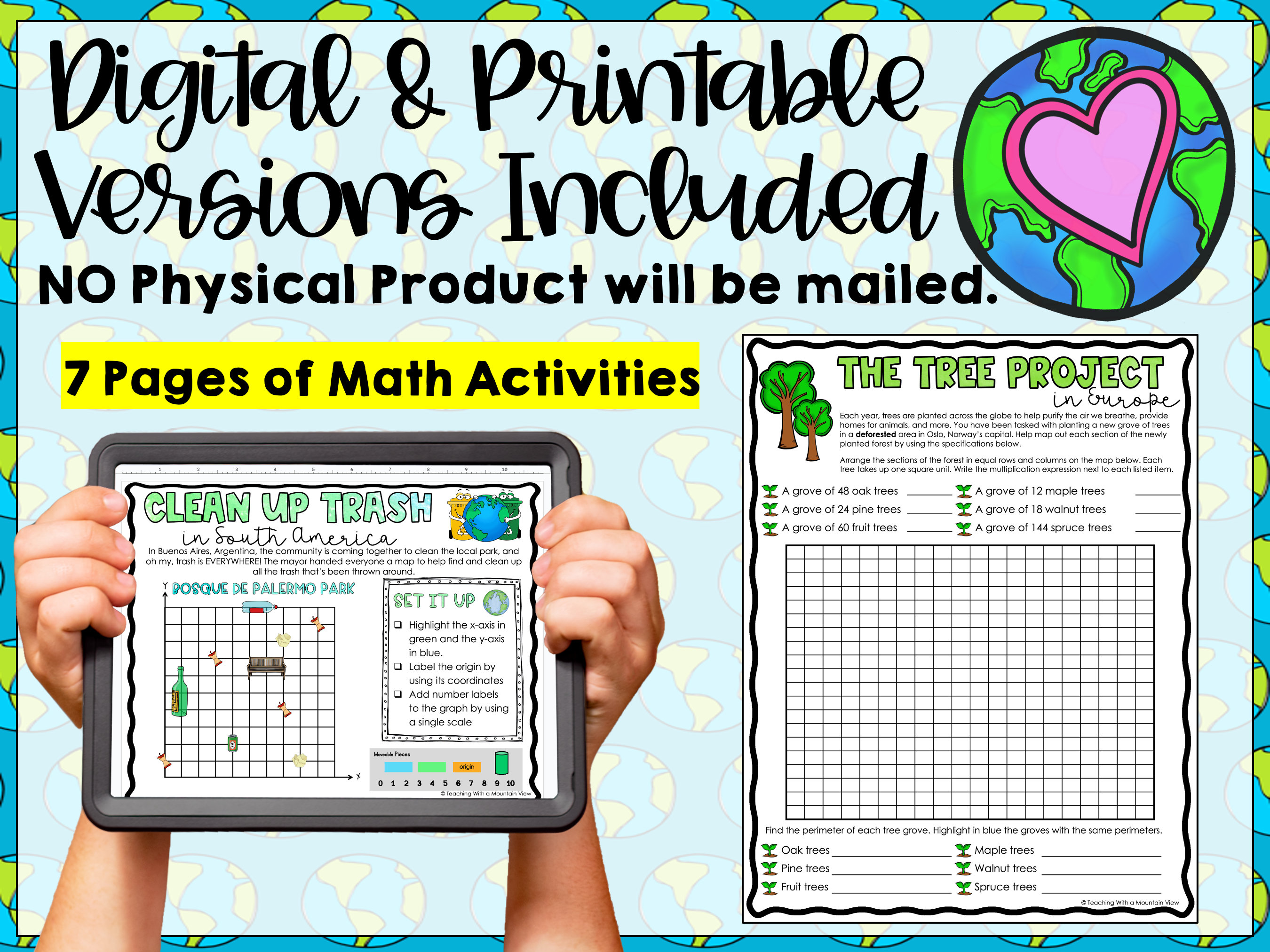 Earth Day Math Project Earth Day Math Activities Printables Earth Day ...