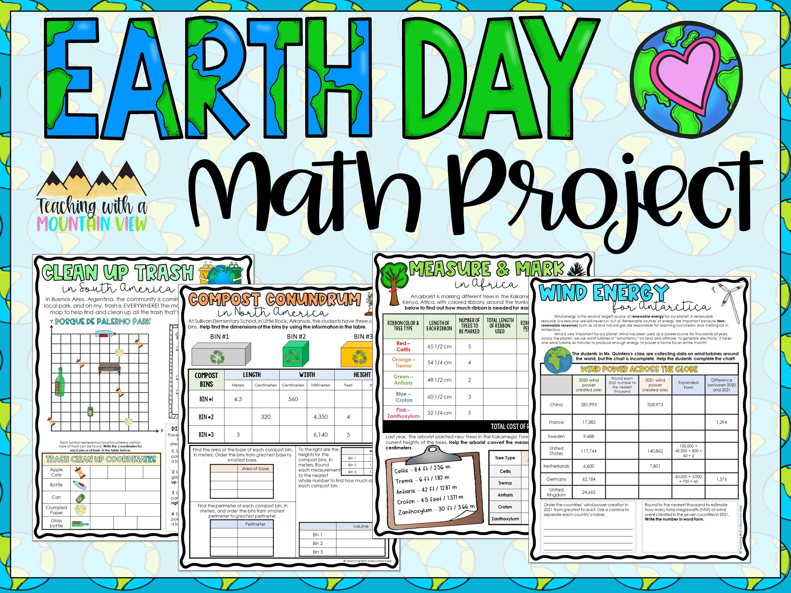 Earth Day Math Project Earth Day Math Activities Printables Earth Day ...