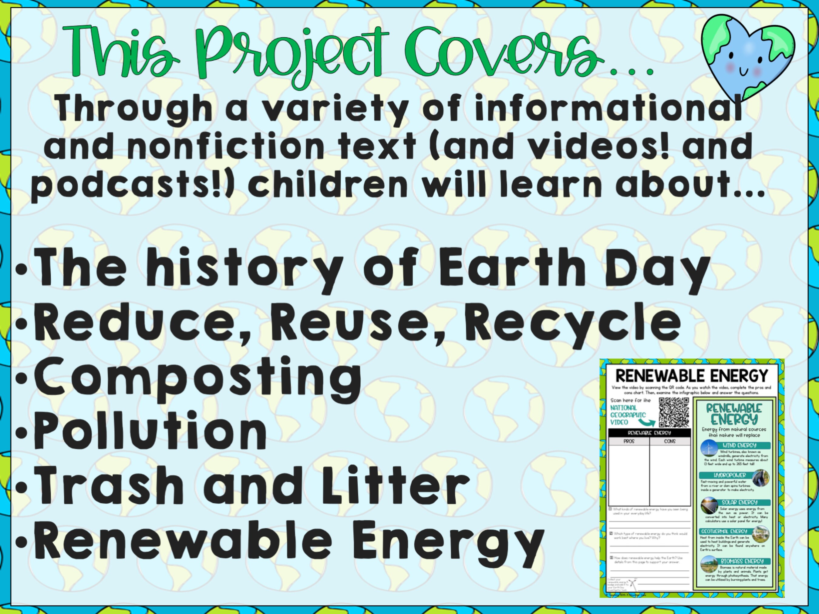 Earth Day Reading Project Earth Day Activities for Kids Learn About ...