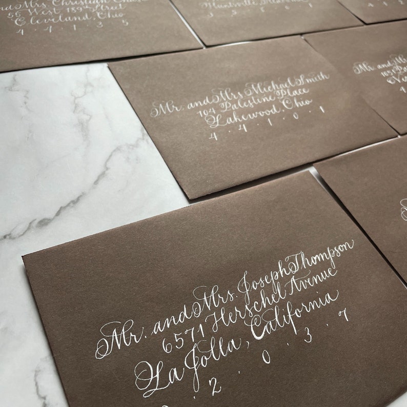 Custom Calligraphy Envelope Addressing Wedding Calligraphy - Etsy