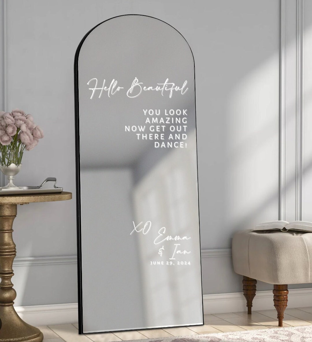 Wedding Mirror Vinyl Decal: Personalized Selfie Sign - Etsy