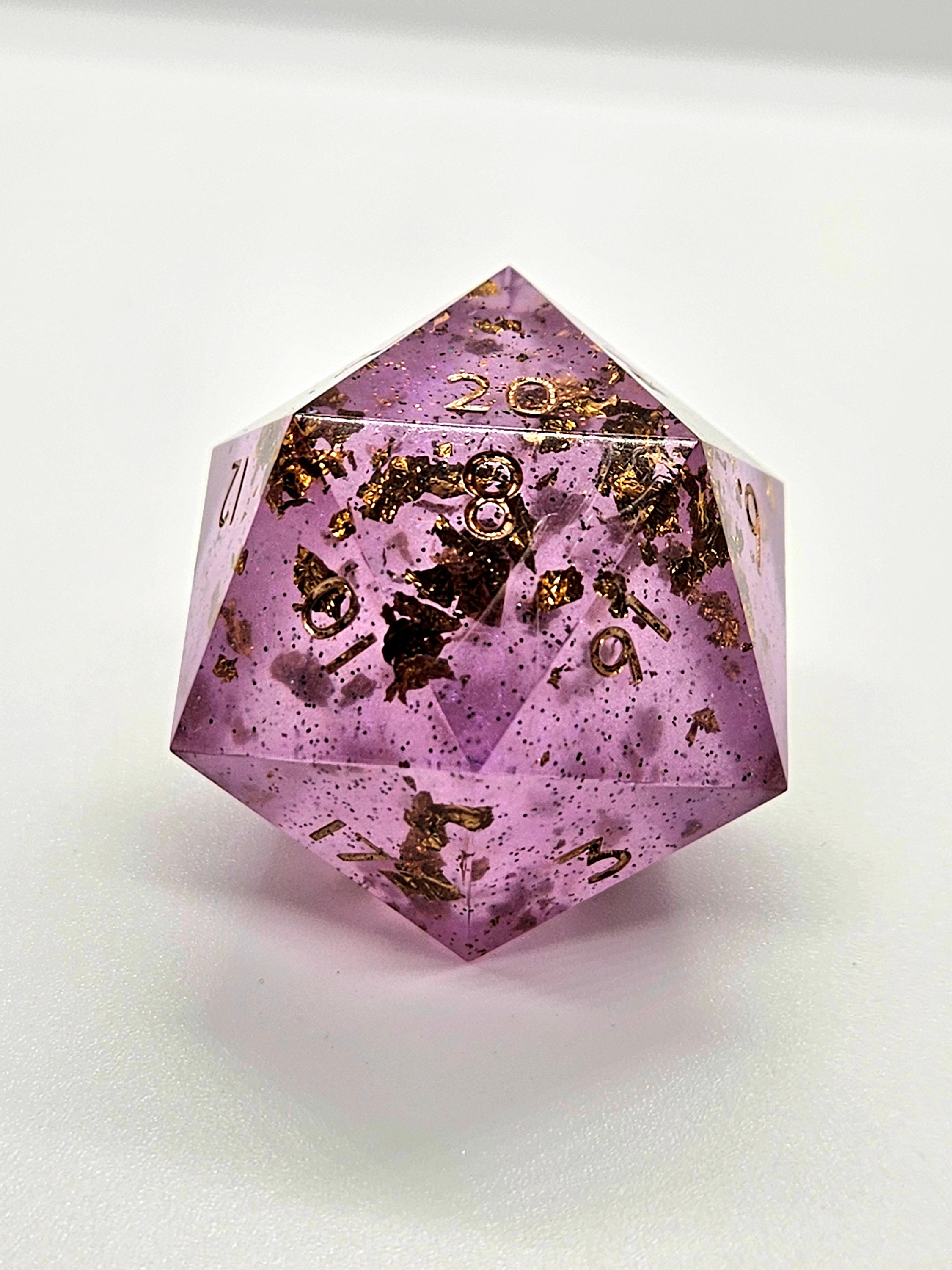 Witchy Bonfire Chonk D20 Dnd Dice Sharp Edged Resin Jumbo Dice 35mm - Etsy