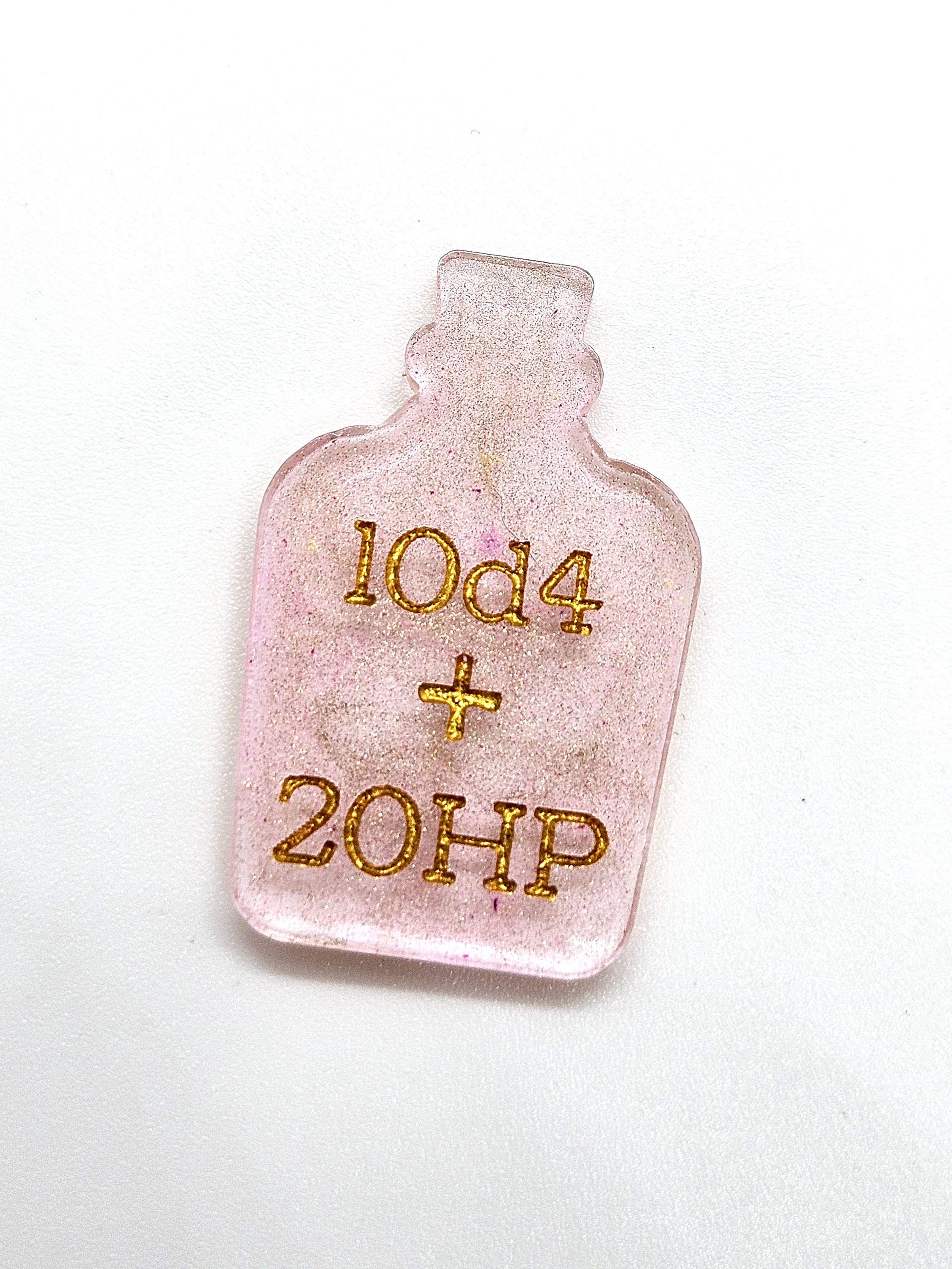 D&D Potion Tokens Resin Health Potion Set of 4 Pink - Etsy