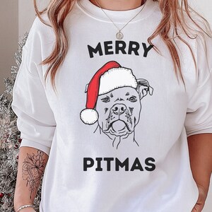 Merry Pitmas Dog Sweater - Etsy