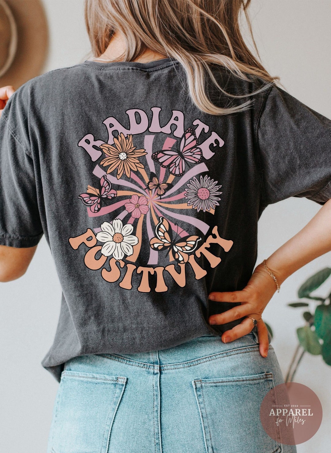 Radiate Positivity Shirt, Growth Mindset T-shirt, Mental Health Shirt ...