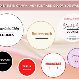 Printable and Editable Round Label Templates, Edit in Canva, 9 Round ...