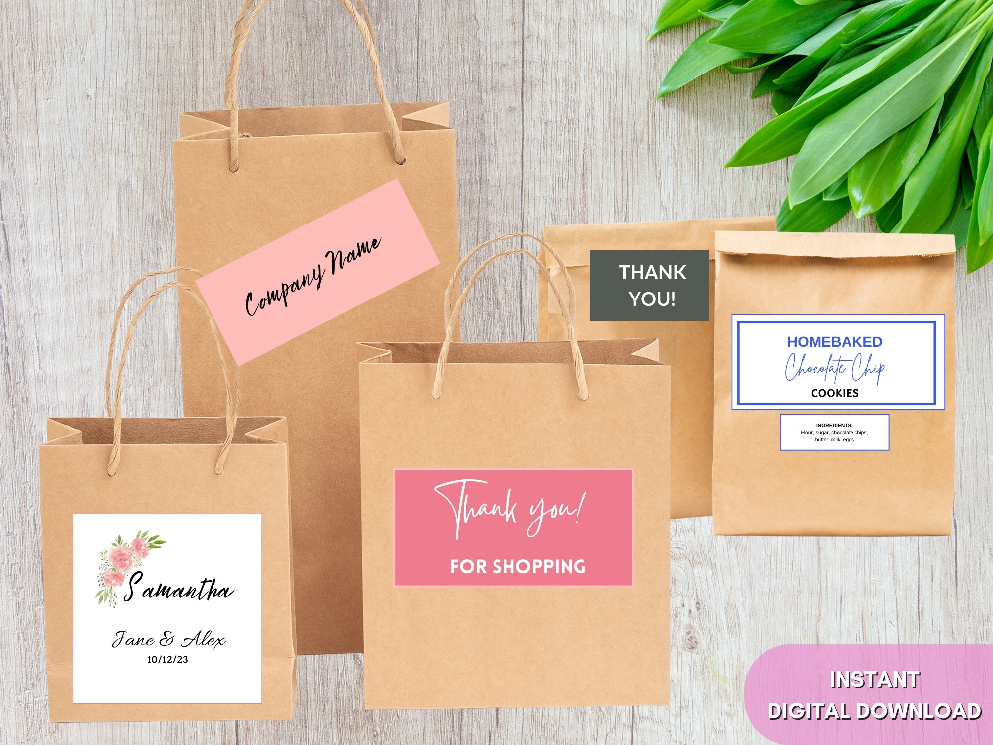 Printable and Editable Home Labels, Edit in Canva, 10 Rectangle Label ...