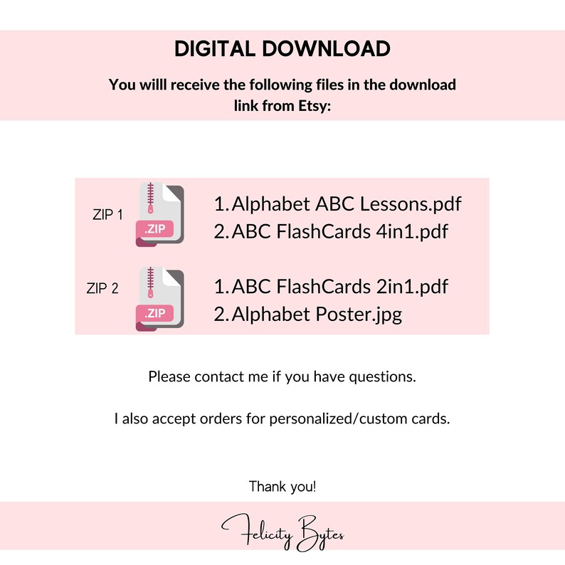 Alphabet Poster and Flash Cards Wall Decor Printable & Digital ABC ...