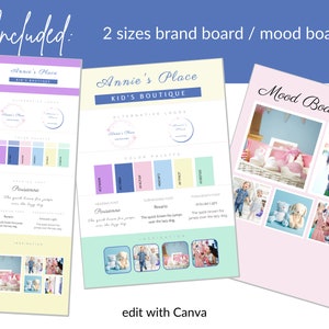 Canva Branding Kit Template, Pastel Theme for Kids Shops, Bakeries ...
