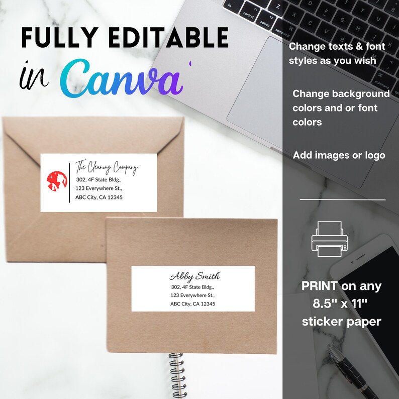 Editable Mailing Labels Printable and Customizable Address Mailing ...