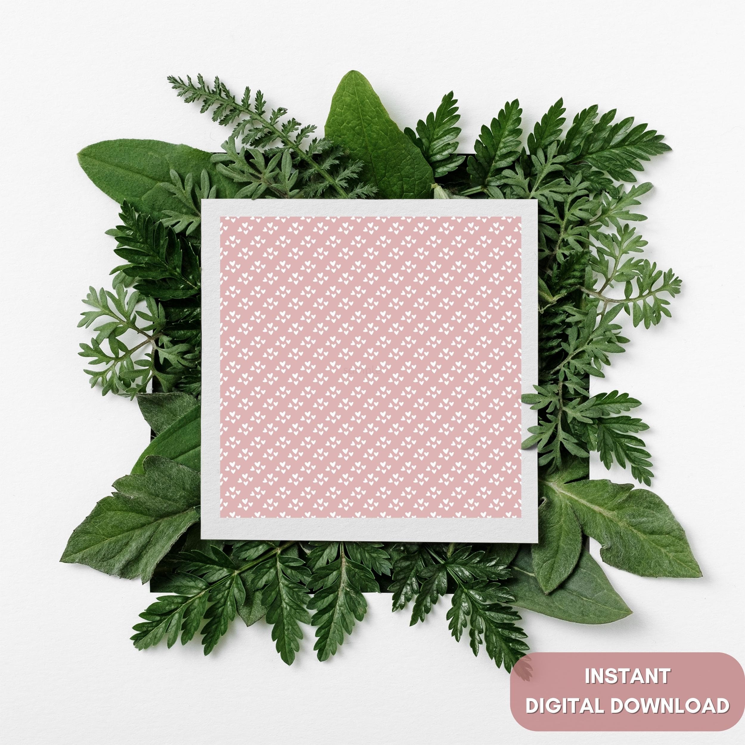 Printable Seamless Digital Paper Bundle in Hearts Pattern for - Etsy