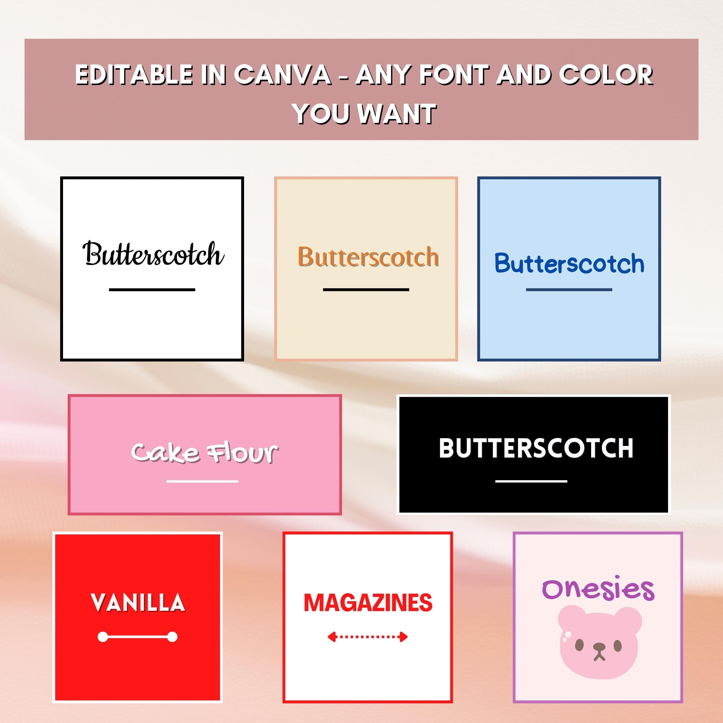 Printable and Editable Home Labels Edit in Canva 10 Label - Etsy