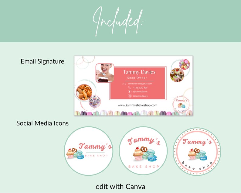Canva Branding Kit, Bake Shop, Bakery, Business Branding Bundle, Pre ...