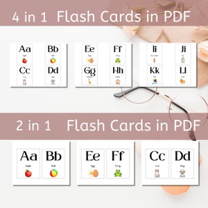 Alphabet Poster and Flash Cards Wall Decor Printable & Digital ABC ...