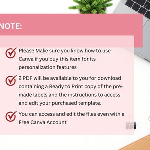 Printable and Editable Home Labels, Edit in Canva, 10 Rectangle Label ...
