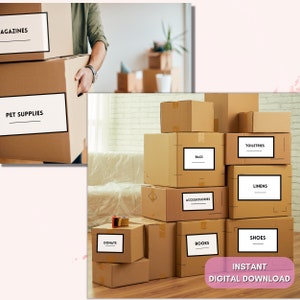 Printable and Editable Home Labels| Edit in Canva| 10 Label Sizes, 10 ...